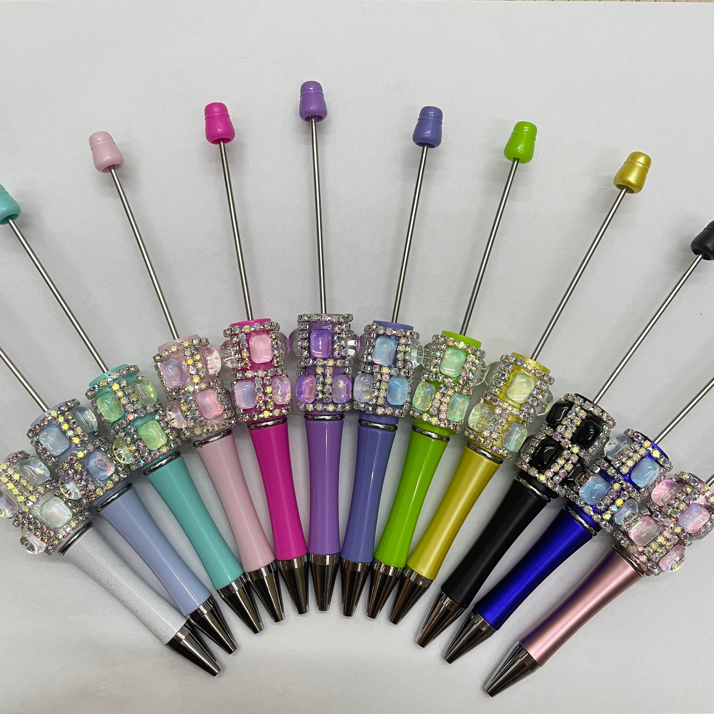 fancy pen beadable pen rectangle rhinestone with chain pen random mixe ...