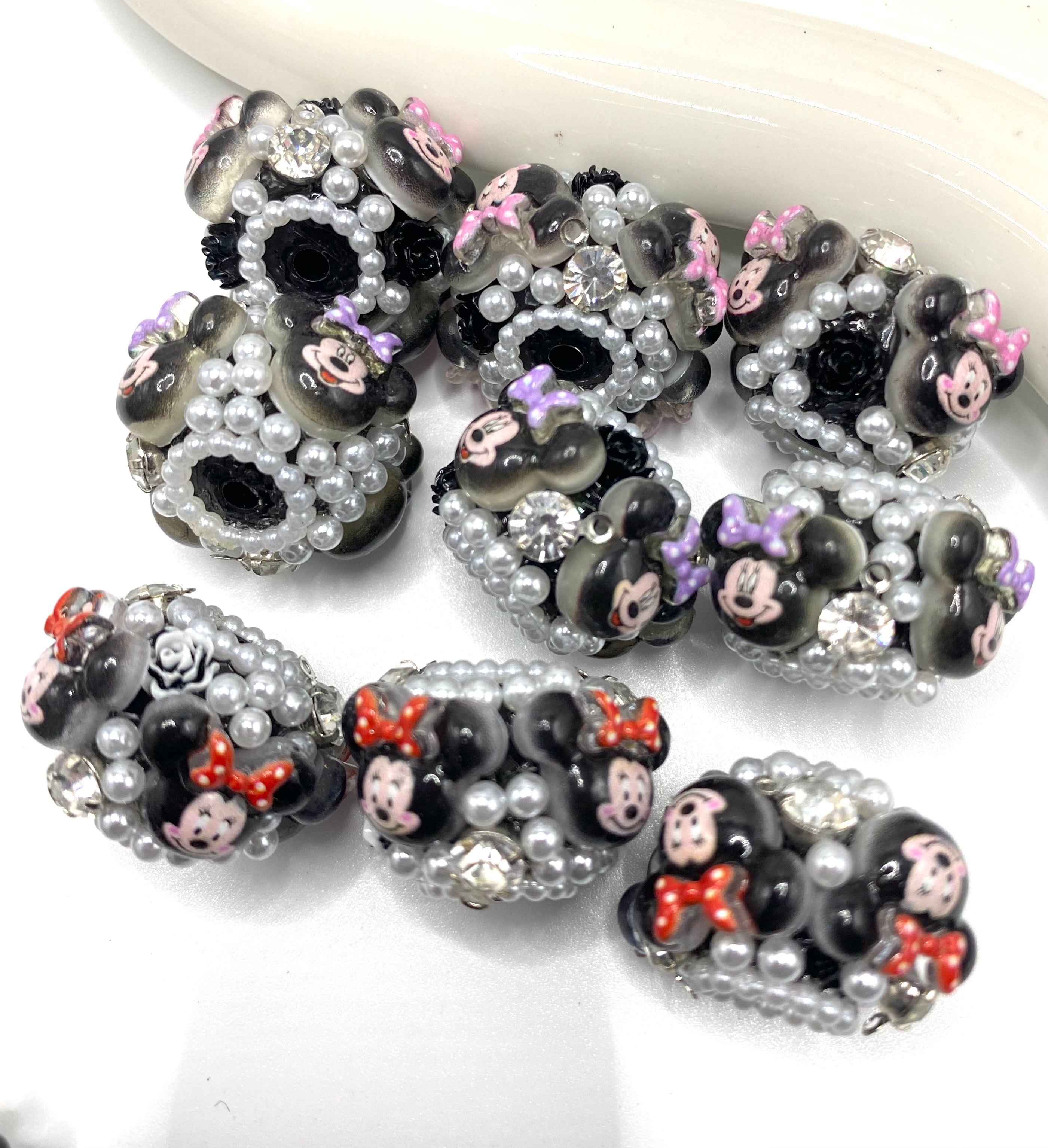 Cartoon bead sugar bead mouse character beads – Wonder Life Mart