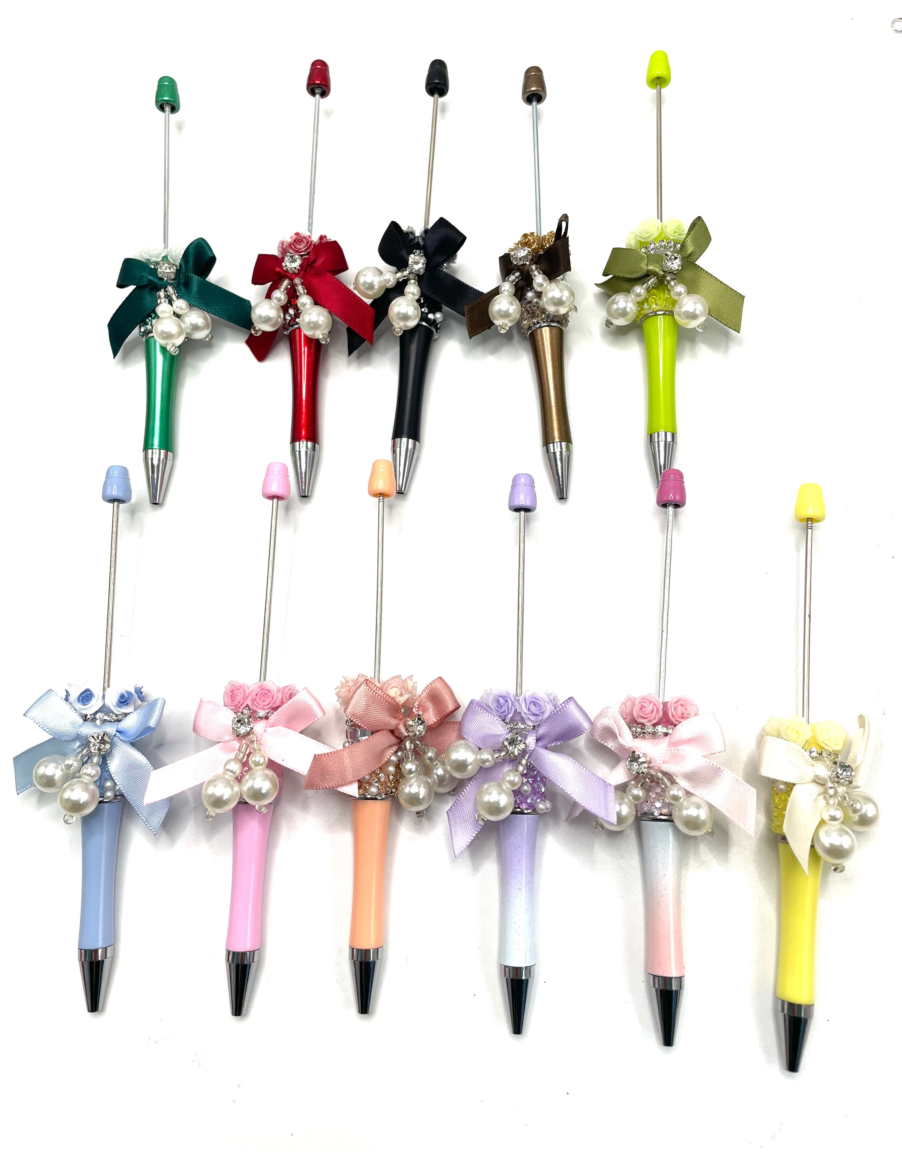 Beadable pen bow pen bow with pearl pen – Wonder Life Mart