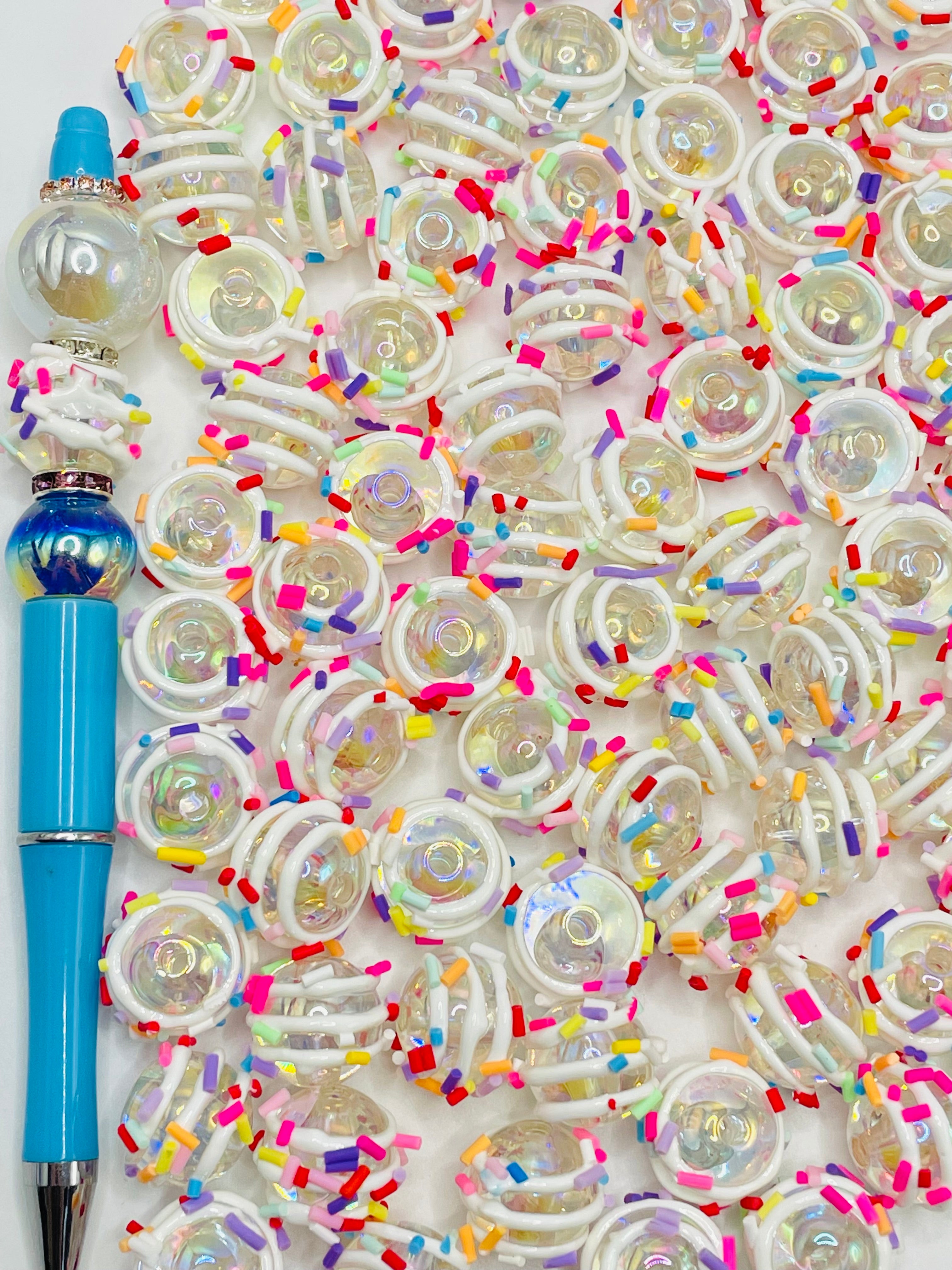 Acrylic bead Hand-painted Multicolor candy Crush hand-painted acrylic ...